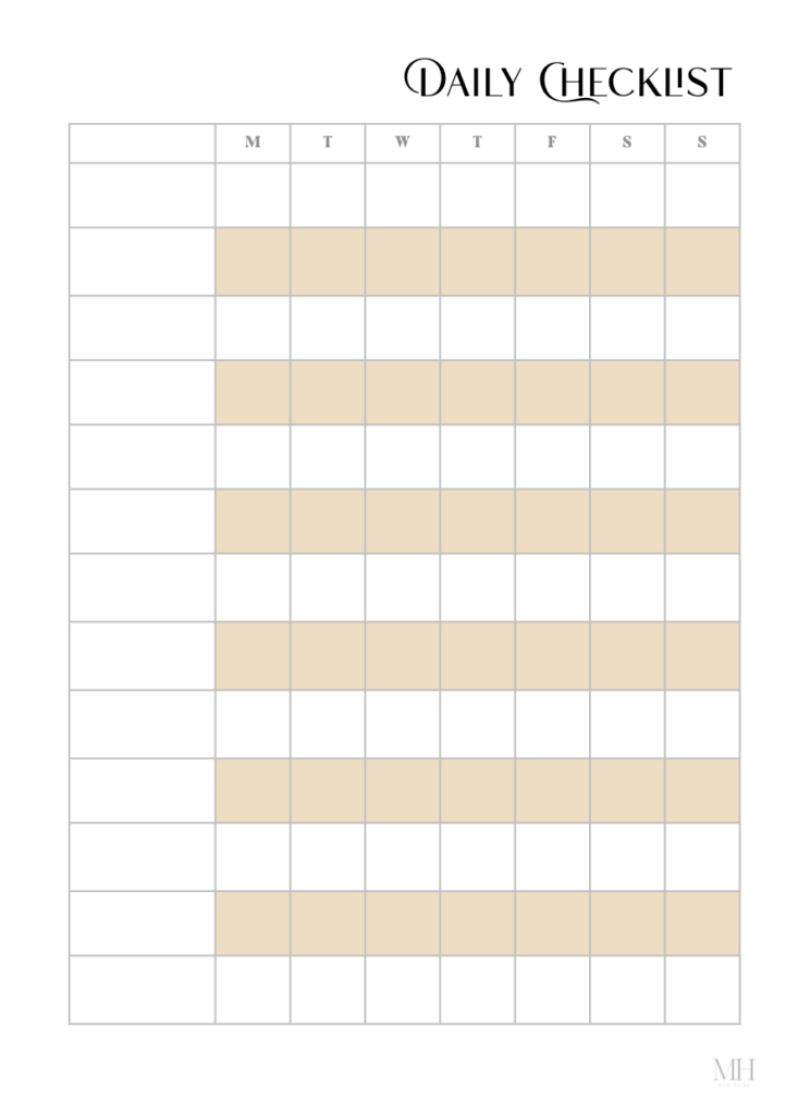 visualize your success with the free mom hacks daily checklist • Mom Hacks