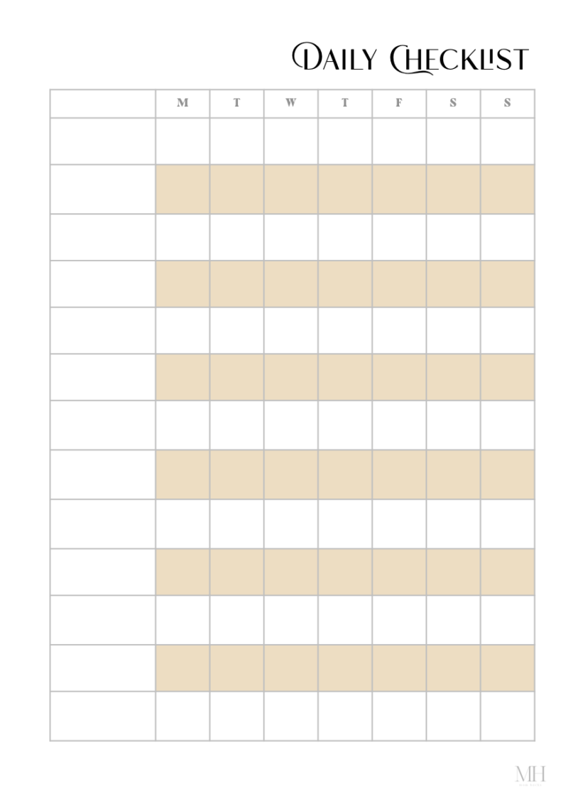 visualize your success with the free mom hacks daily checklist • Mom Hacks